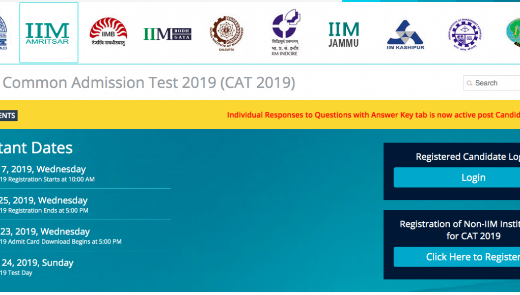 CAT 2019 Answer Key Released: Download Here CAT Official Answer Key ...