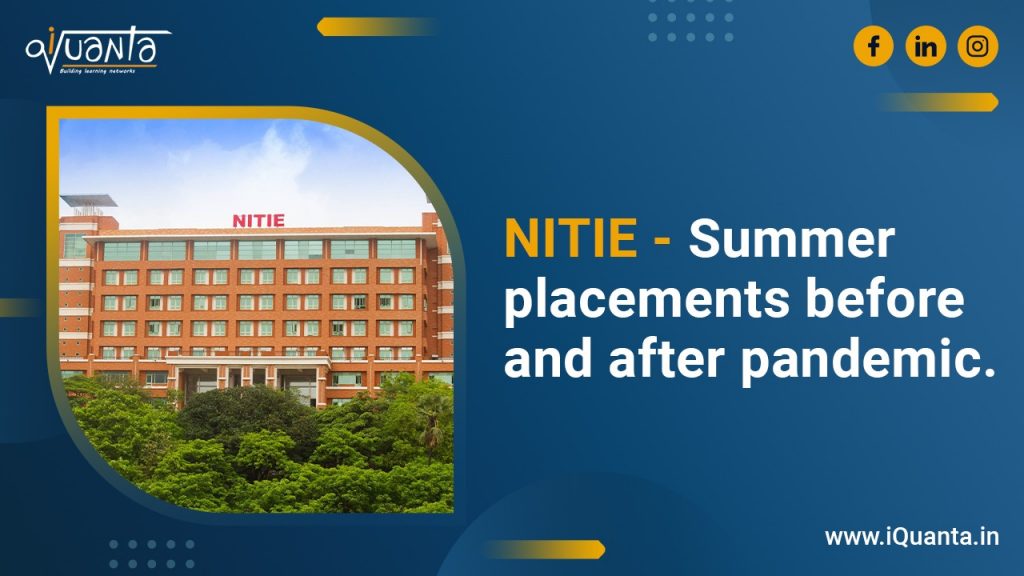 Effect on Summer placements at NITIE before and after the pandemic