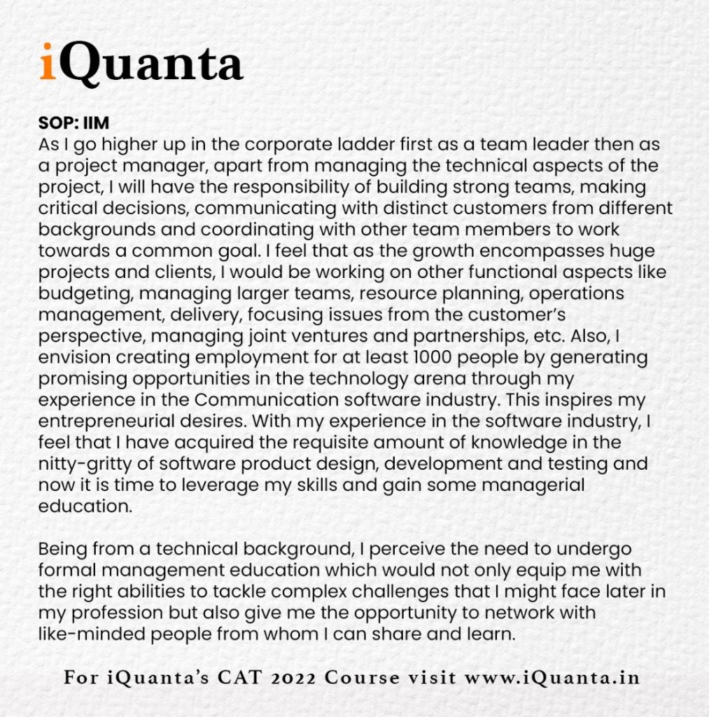 SOP For MBA: Samples SOPs, Effective Tips, Format and Structure ...