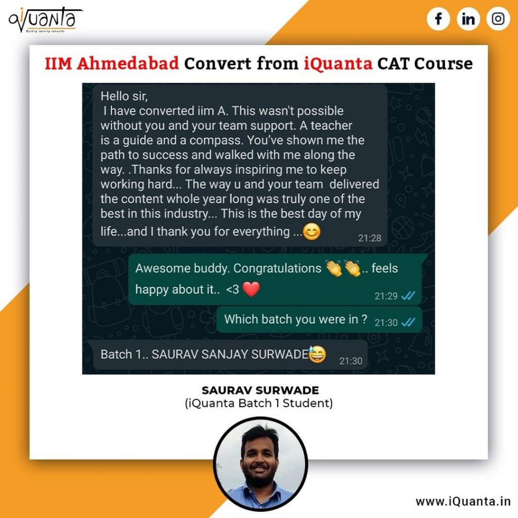 iQuanta CAT Results | iQuanta Toppers Review - iQuanta