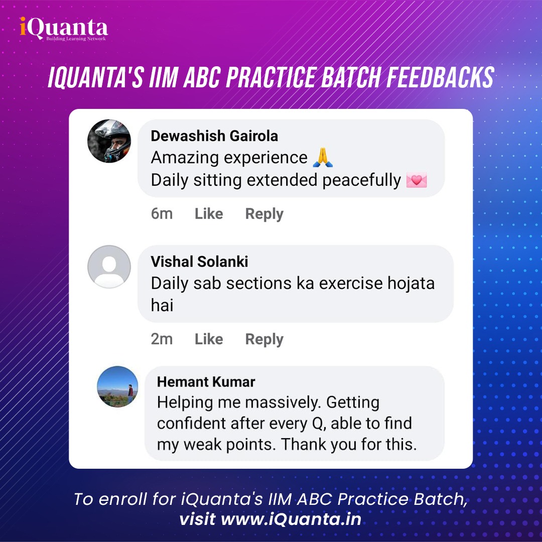 CAT 2022 Crash Course + IIM ABC Practice Batch I iQuanta