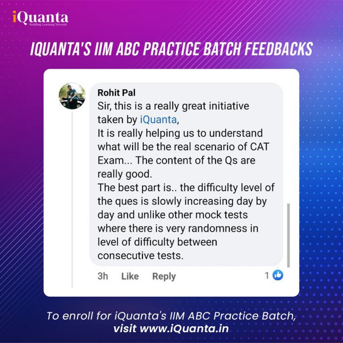 CAT 2022 Crash Course + IIM ABC Practice Batch I iQuanta