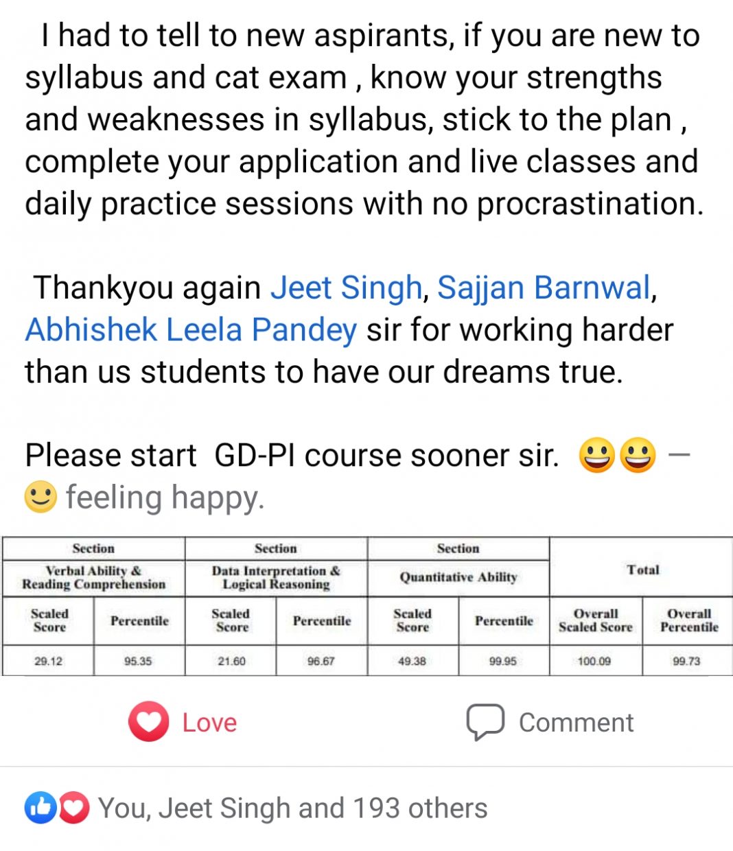 CAT 2022 Toppers List From iQuanta : 70+ Score 99%ile - iQuanta