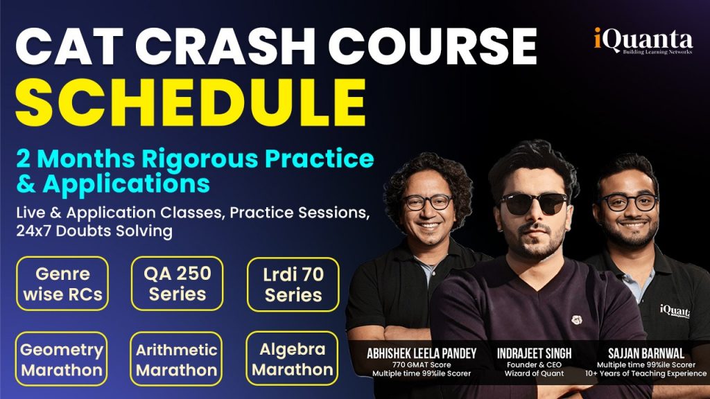 iQuanta CAT Crash Course Schedule : 2 Months Rigorous Practice