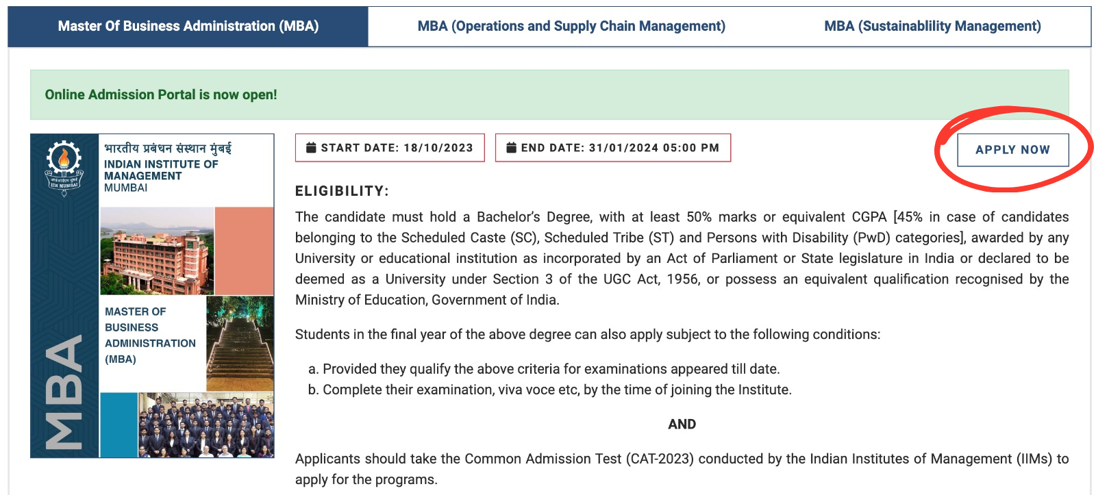 IIM Mumbai Registration Starts Today : Check How to Apply - iQuanta