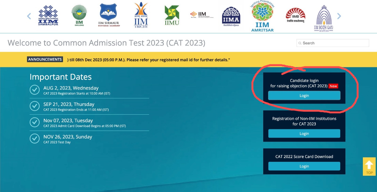 CAT 2023 Response Sheet & Answer Key Out : Check CAT Score Calculator ...