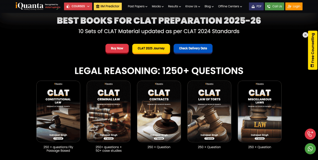 CLAT Books 2025: Best Books for the CLAT exam - iQuanta