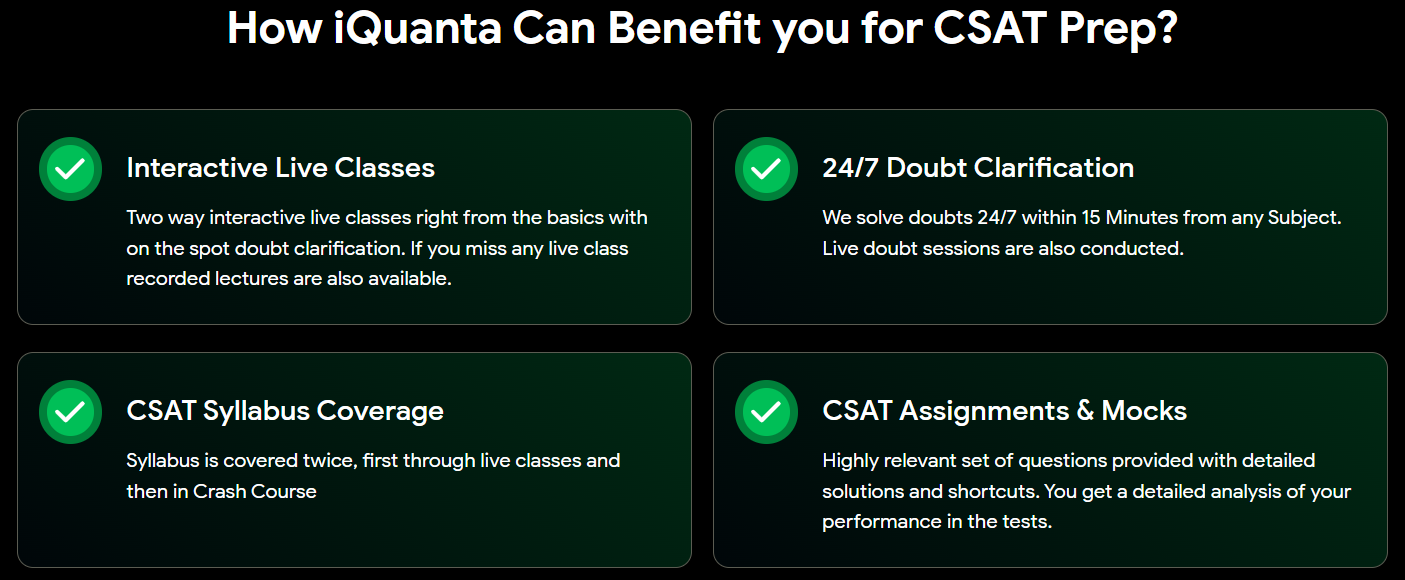 Best Online Coaching for CSAT: Crack CSAT In 75 Days - iQuanta