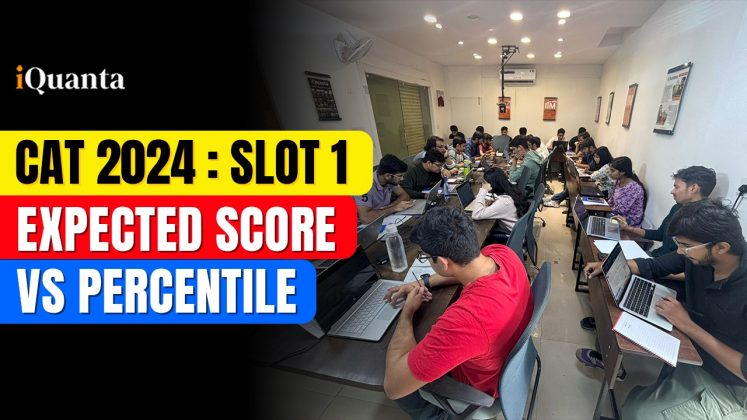 CAT 2024 Score Vs Percentile Slot 1 - Expected - iQuanta