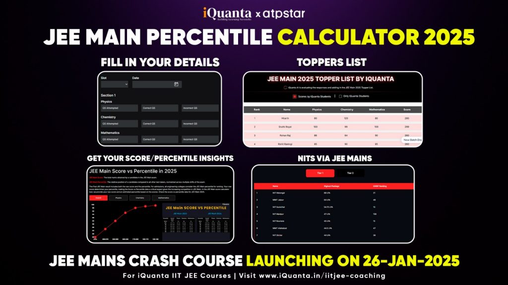 JEE Main Percentile Predictor 2025 by iQuanta X ATP Star: Know Your ...