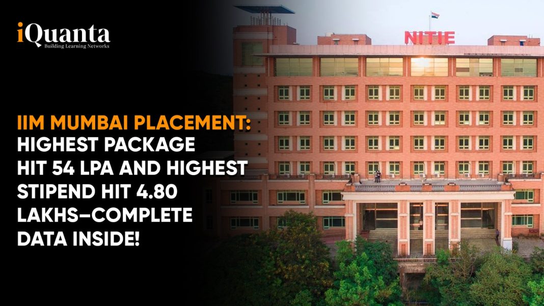 IIM Mumbai Placement 2025: Highest Package hit 54 LPA and Highest ...