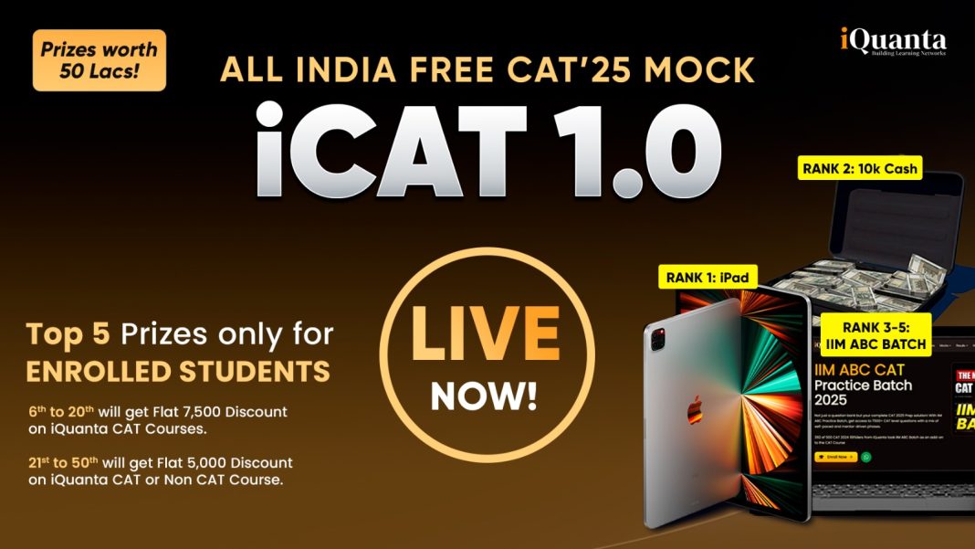 Last Day to Take India’s Biggest Free CAT Mock Test! Win Prizes Worth ...