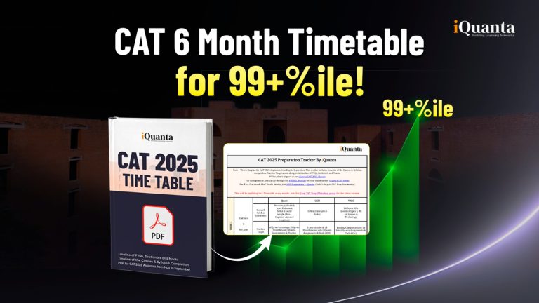 CAT 6 Months Timetable for 99+ Percentilers - iQuanta