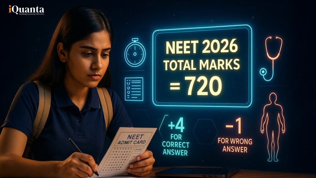 NEET Total Marks 2026 - Distribution, Marking Scheme, Tips - iQuanta