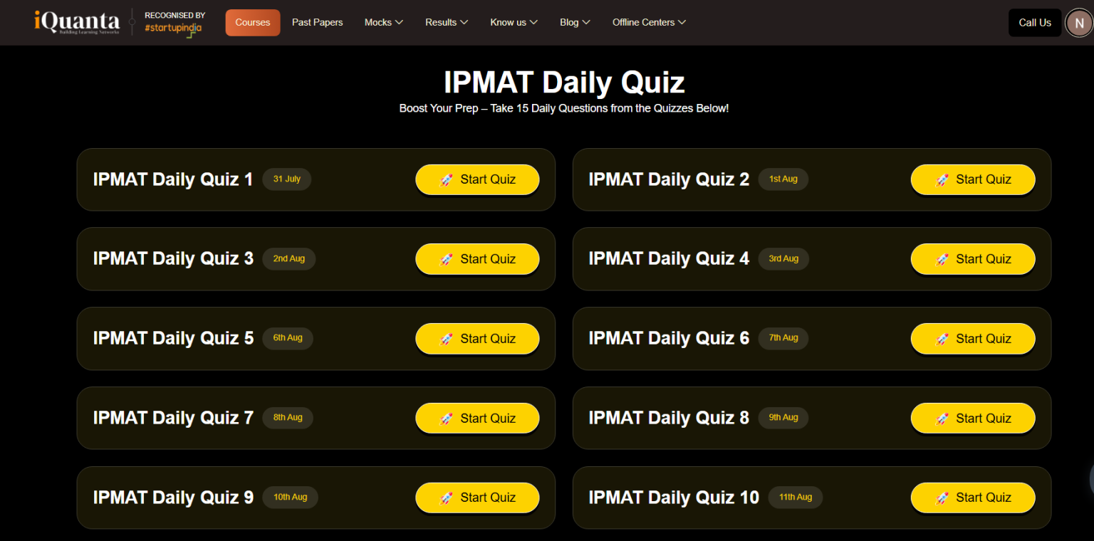 IPMAT Free Study Material 2026 : Classes, Questions & Practice - iQuanta