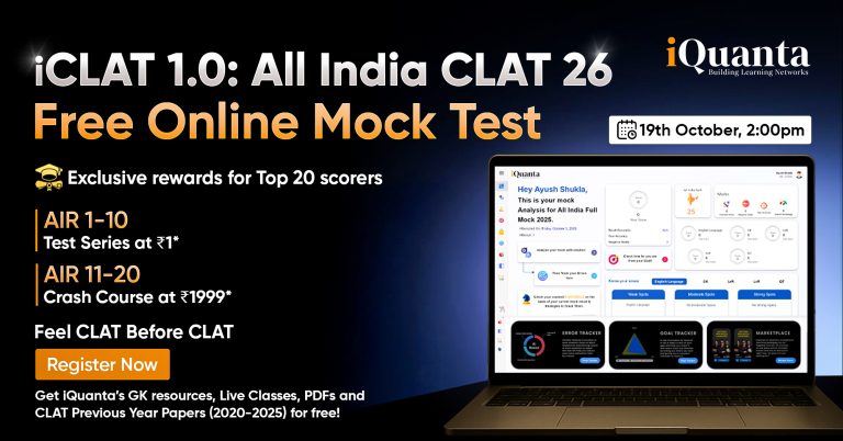 All India Open Mock for CLAT 2026: Free CLAT Test Series & Mock Test on ...