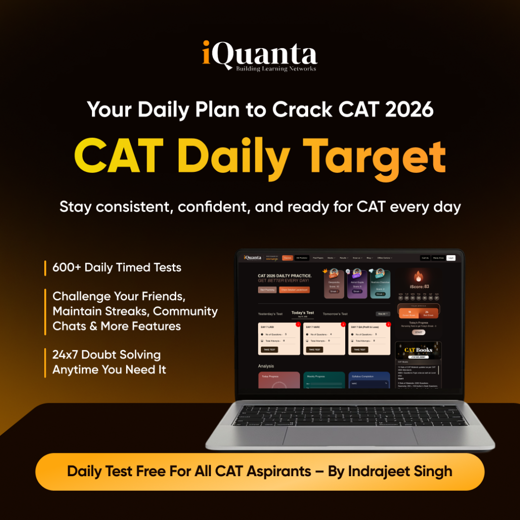 CAT Daily Targets for 2026 Aspirants Starts Today! Daily Free CAT ...
